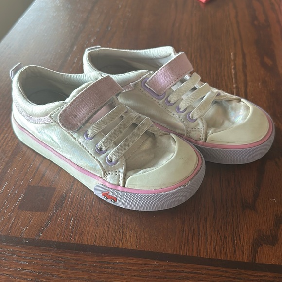 See Kai Run | Shoes | See Kai Run White Iridescent Tennis Shoes | Poshmark